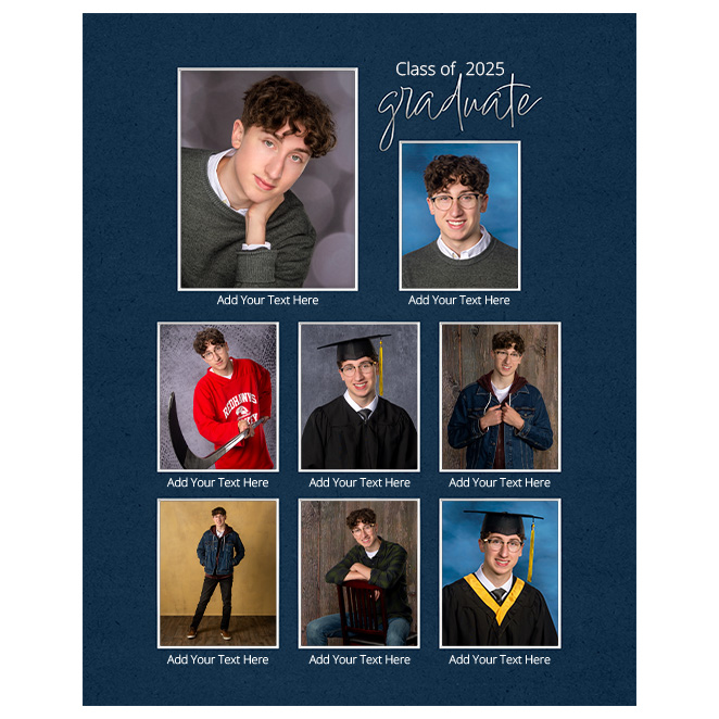 Classic Grad Navy 8-Photo Collage | MyCollection.Lifetouch.com