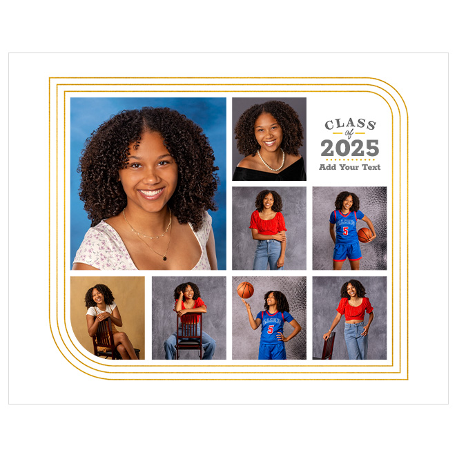 Deco Gold 8-Photo Collage | MyCollection.Lifetouch.com